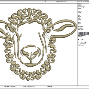 Sheep Machine Embroidery Design, This is Not a Real Product, These Are ...