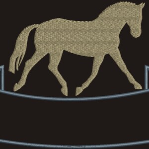 Horse and Banner for Name or Logo Machine Embroidery Design, This is ...