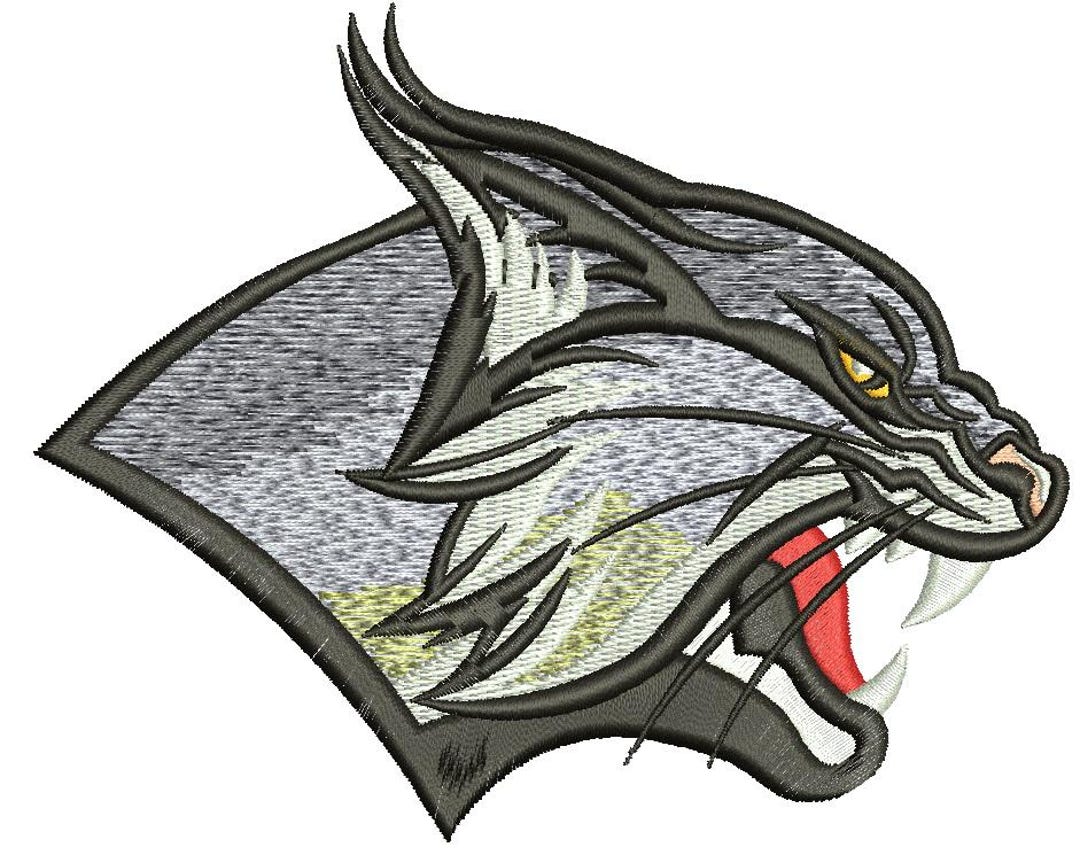 Angry Bobcat Face Profile Lynx Rufus Machine Embroidery Design, This is ...
