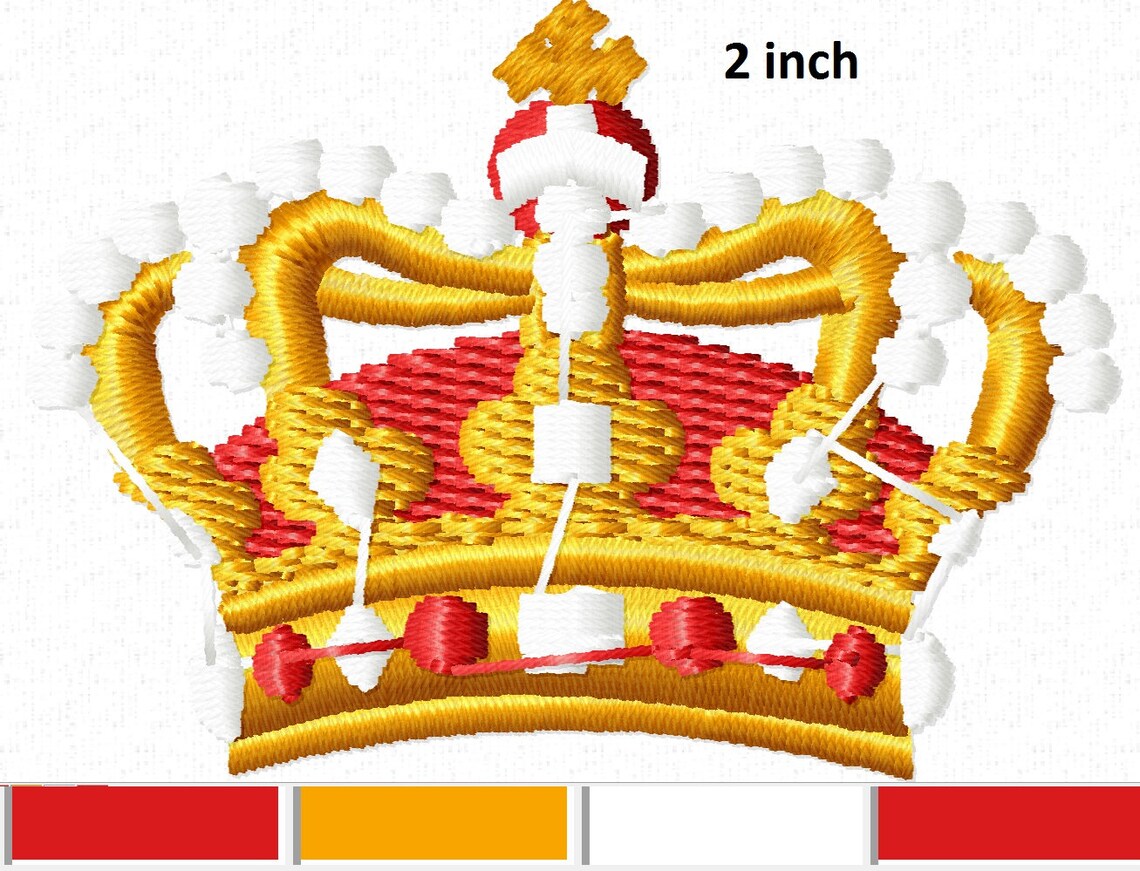 Mini Small Crown Machine Embroidery Design, This is Not a Real Product ...
