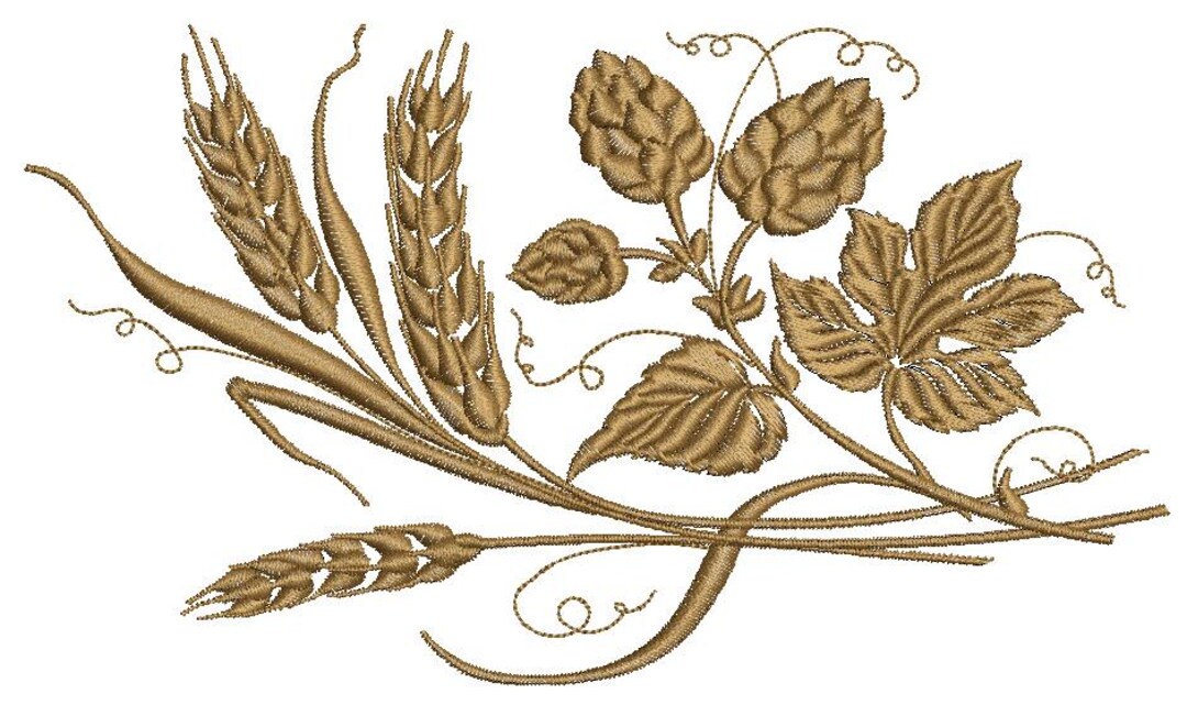 Ears of Corn and Hops Machine Embroidery Design, This is Not a Real ...