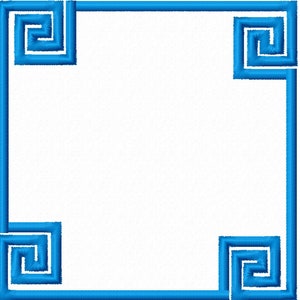 Greek Key Monogram Frame Machine Embroidery Design, This is Not a Real ...
