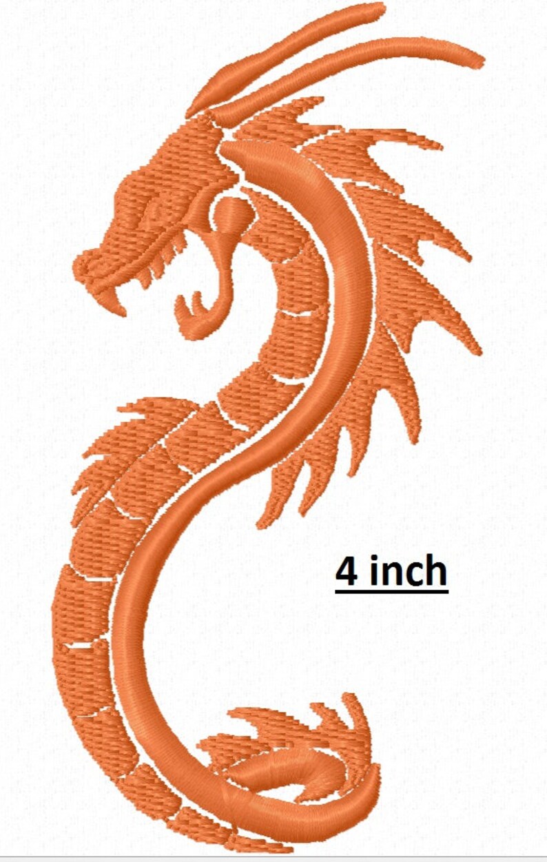 Chinese Dragon Machine Embroidery Design This is Not a Real - Etsy