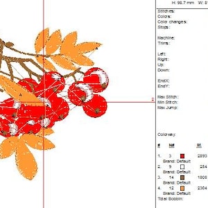 Rowan Branch Machine Embroidery Design, This is Not a Real Product ...