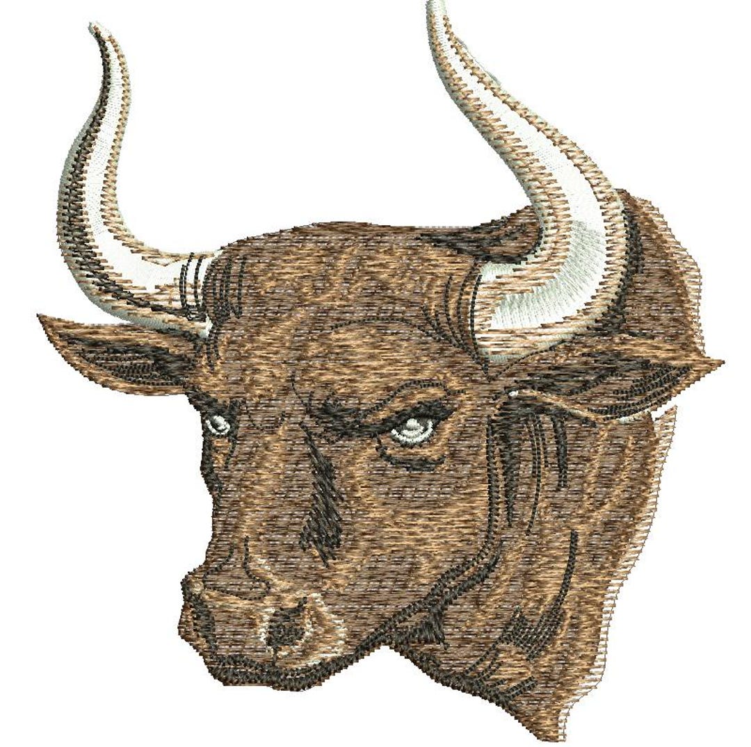 Bull ( Cow ) Machine Embroidery Design, This is Not a Real Product ...