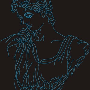 Young Woman Machine Embroidery Design, Ancient Greek Style, This is Not ...
