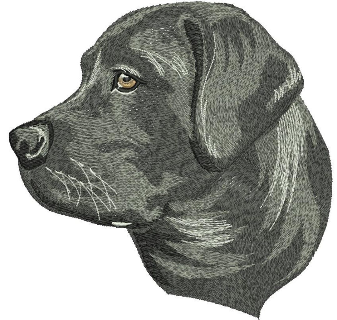 Black Labrador Retriever Puppy Dog Machine Embroidery Design, This is ...