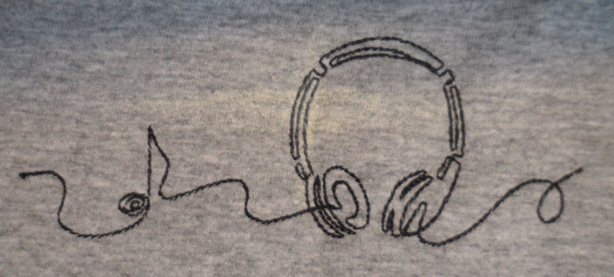 Headphones and Notes Machine Embroidery Design This is Not a - Etsy