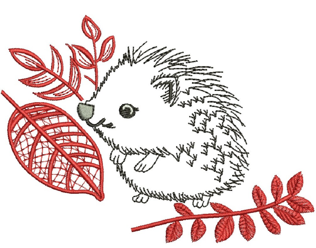 Hedgehog Machine Embroidery Design, This is Not a Real Product, These ...