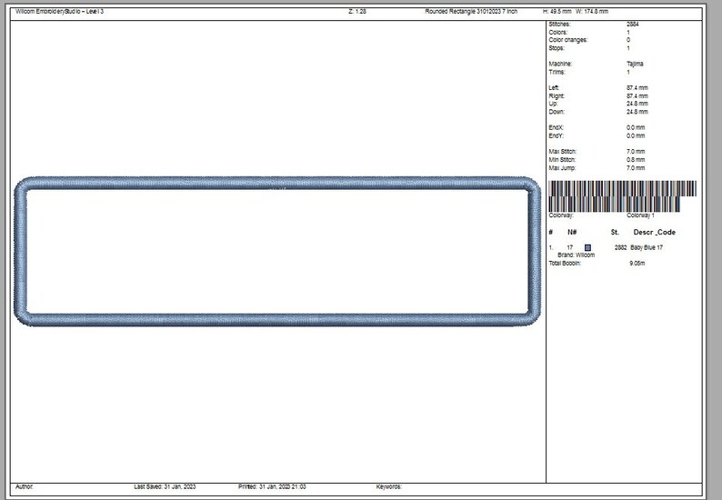 Rounded Rectangle Machine Embroidery Design This is Not a - Etsy