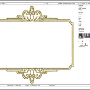 Frame for Name Curly Monogram Frame Machine Embroidery Design, This is ...