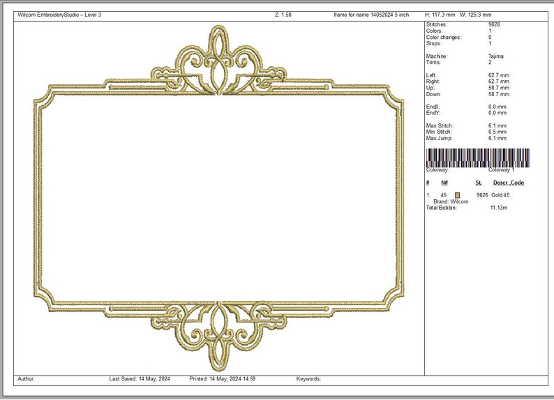 Frame for Name Curly Monogram Frame Machine Embroidery Design, This is ...