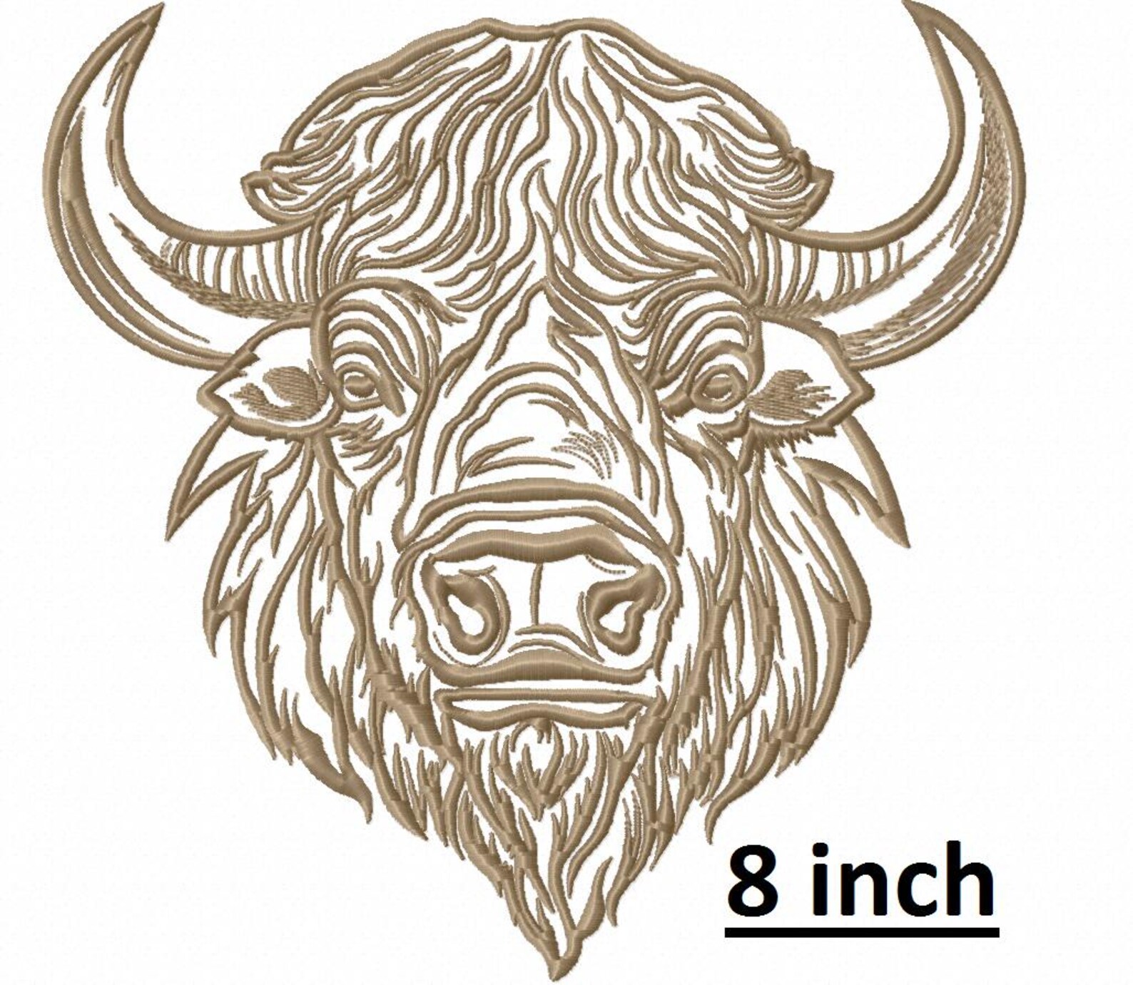 Buffalo Bison Machine Embroidery Design, This is Not a Real Product ...