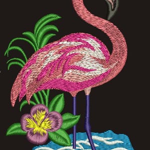 Flamingo Machine Embroidery Design, This is Not a Real Product, These ...