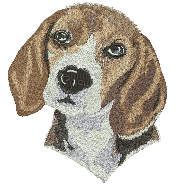 Beagle Dog Machine Embroidery Design, This is Not a Real Product, These ...