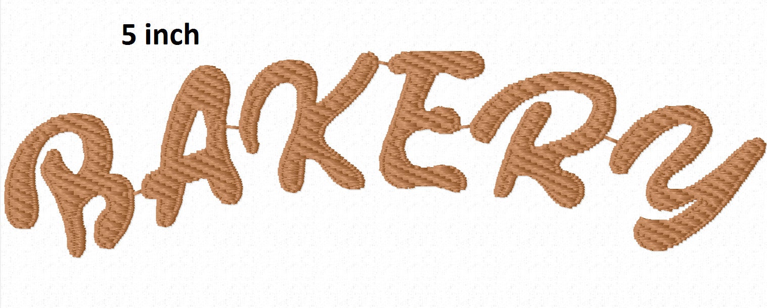 BAKERY Machine Embroidery Design, This is Not a Real Product, These Are ...