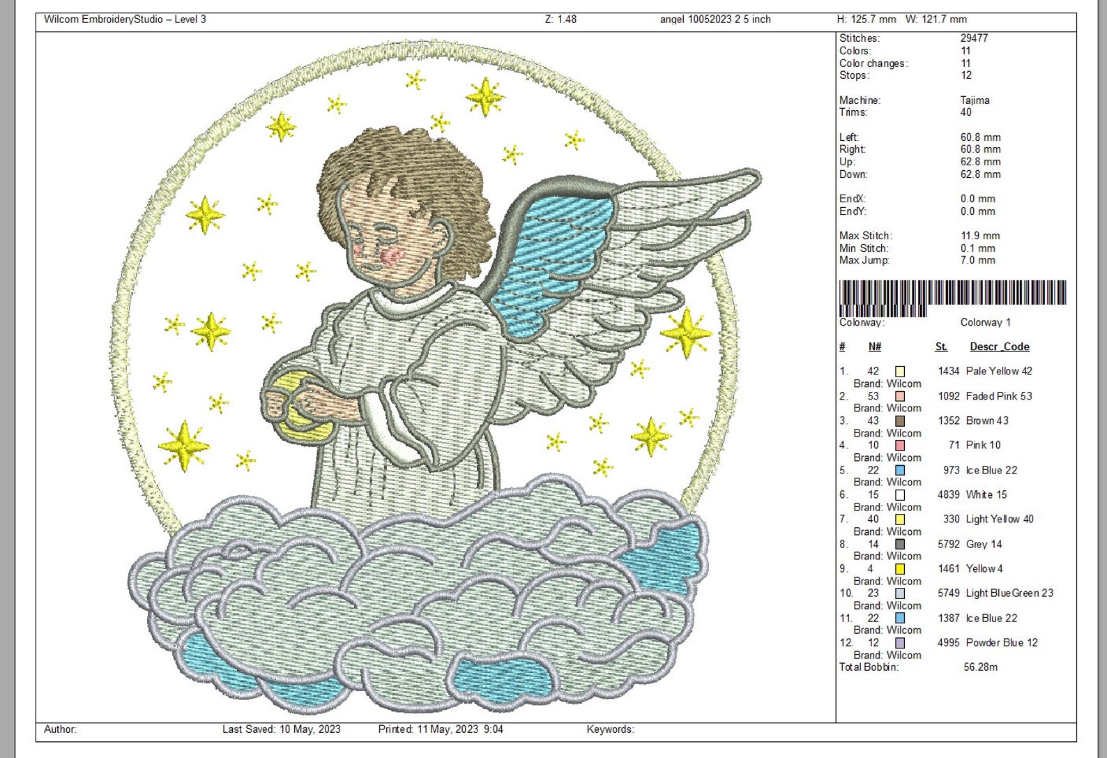 Angel With Wings Machine Embroidery Design This is Not a Real - Etsy