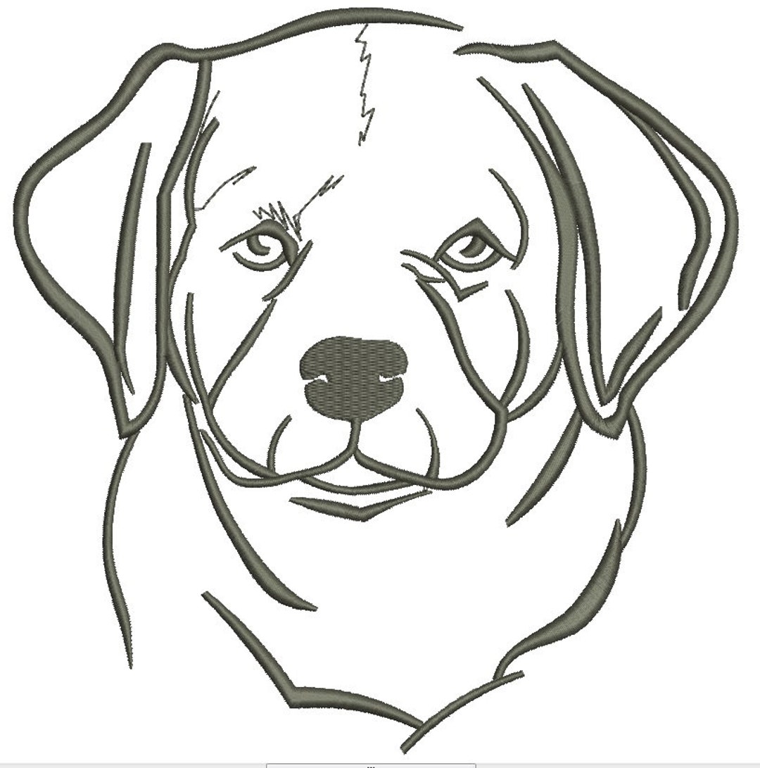 Labrador Puppy Embroidery Machine Design (digital Files) - Etsy