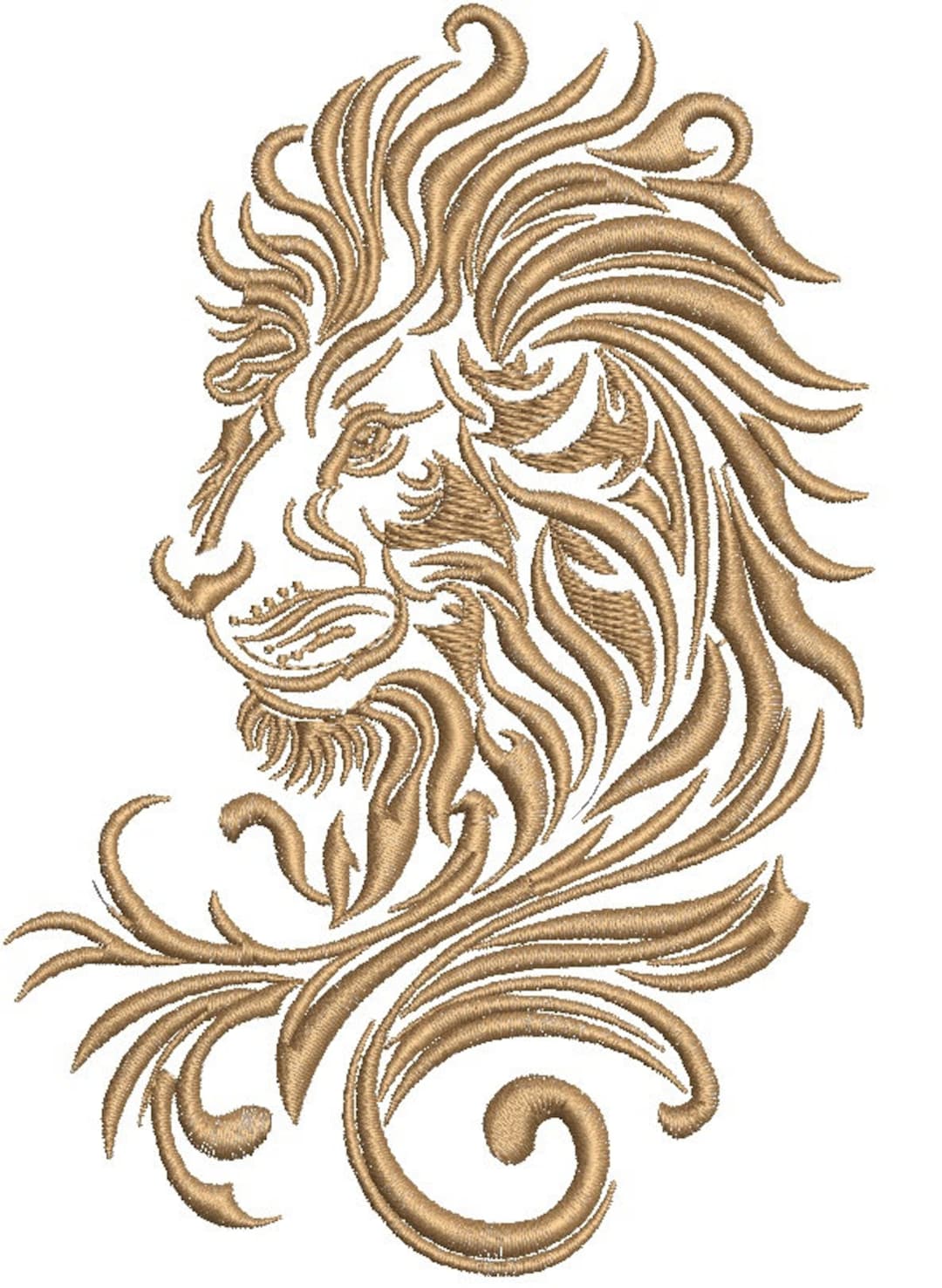 Lion Machine Embroidery Design 3 Sizes, This is Not a Real Product ...