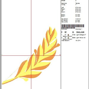 Golden Laurel Branch Machine Embroidery Design, This is Not a Real ...