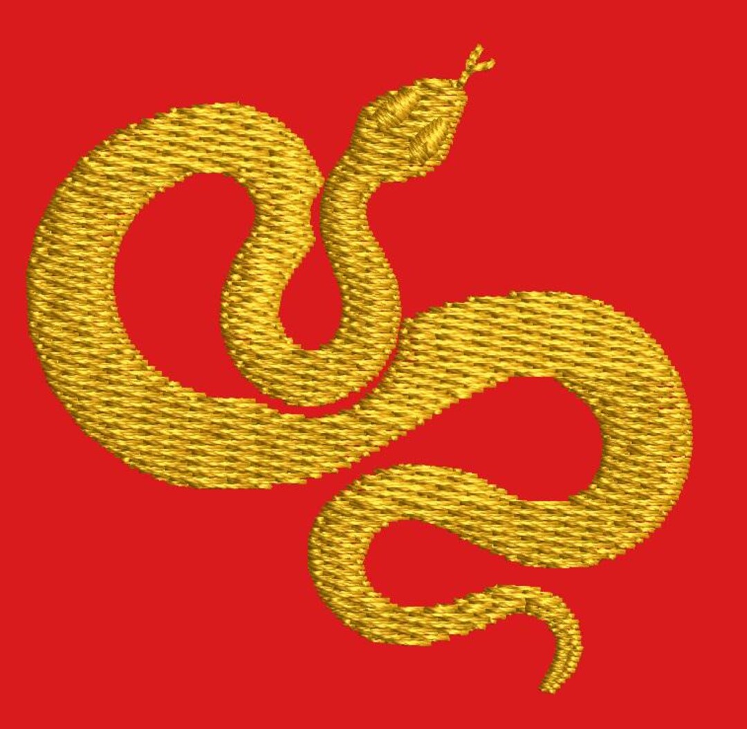Snake Chinese Zodiac Sign Machine Embroidery Design, Instant Download ...