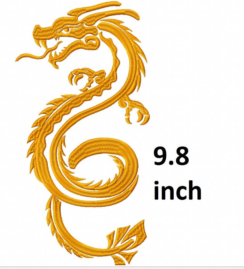 Dragon Machine Embroidery Design This is Not a Real Product - Etsy