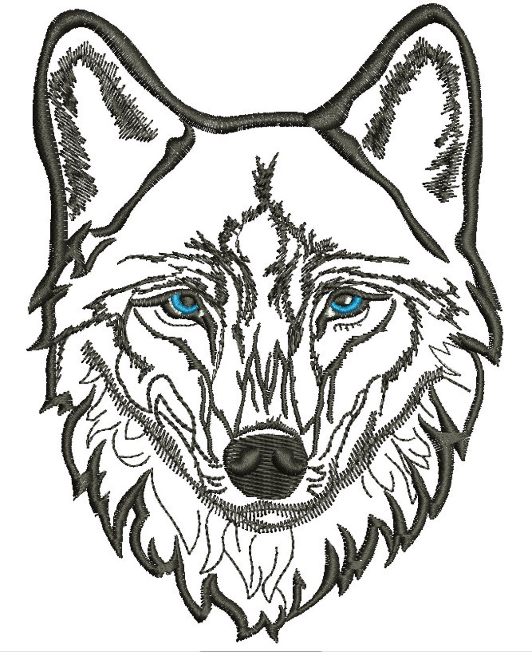 Wolf Machine Embroidery Design, This is Not a Real Product, These Are ...