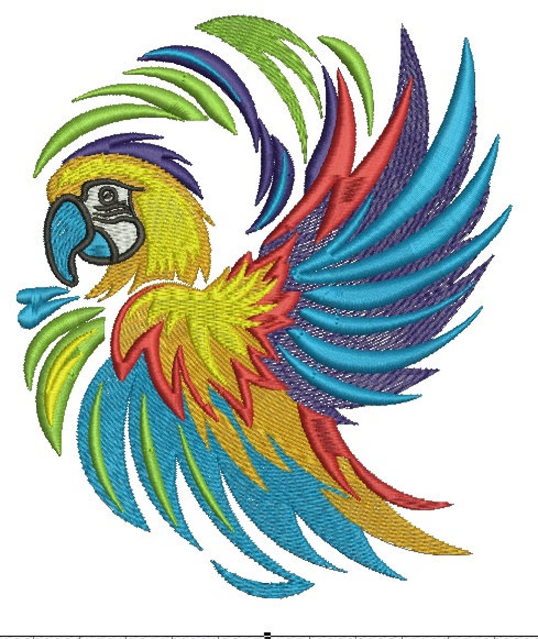 Colorful Parrot Flying Machine Embroidery Design, This is Not a Real ...
