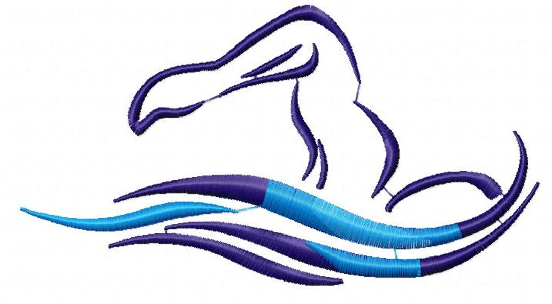 Swimmer Machine Embroidery Design – Instant Download - Etsy