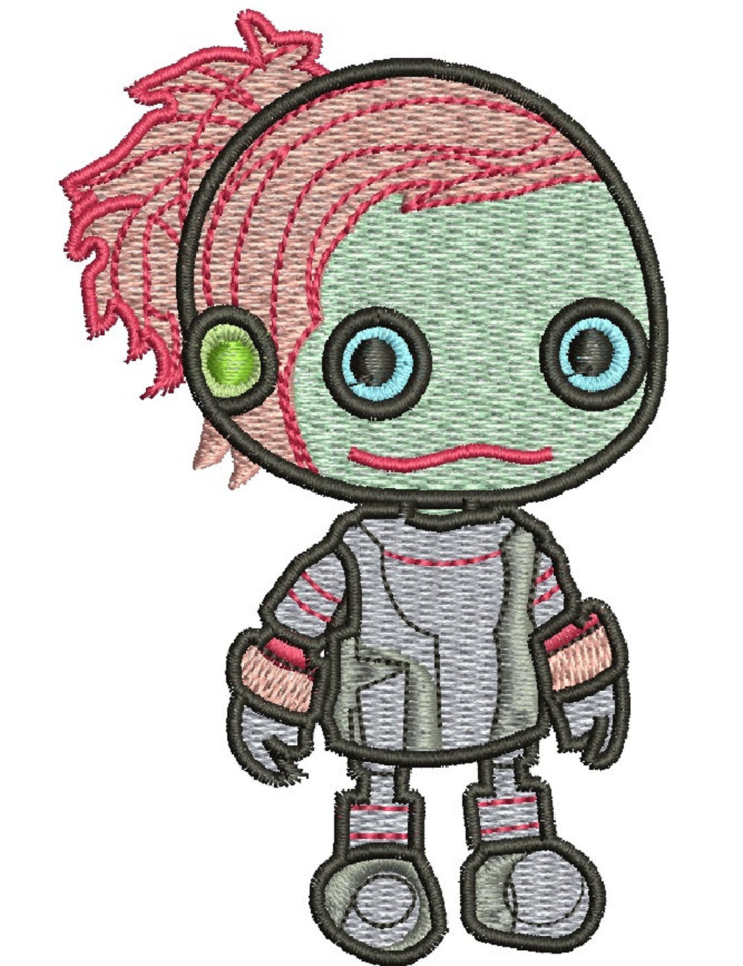 Little Robot Machine Embroidery Design, This is Not a Real Product ...