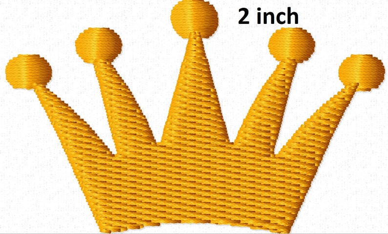 Small Crown Machine Embroidery Design, This is Not a Real Product ...