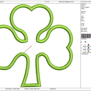 Shamrock Applique Machine Embroidery Design, This is Not a Real Product ...