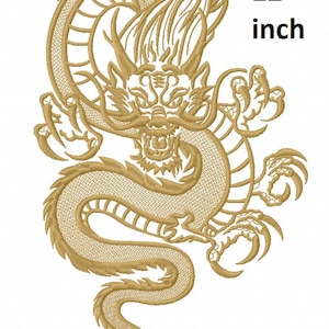 Oriental Dragon Eastern Dragon, Large Sizes Machine Embroidery Design ...