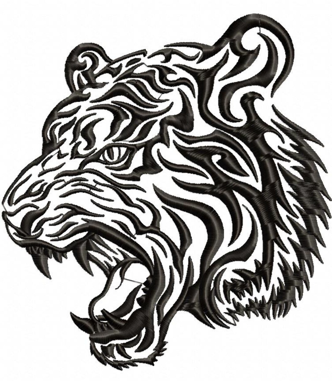 Tiger Head Big Cat Machine Embroidery Design, This is Not a Real ...
