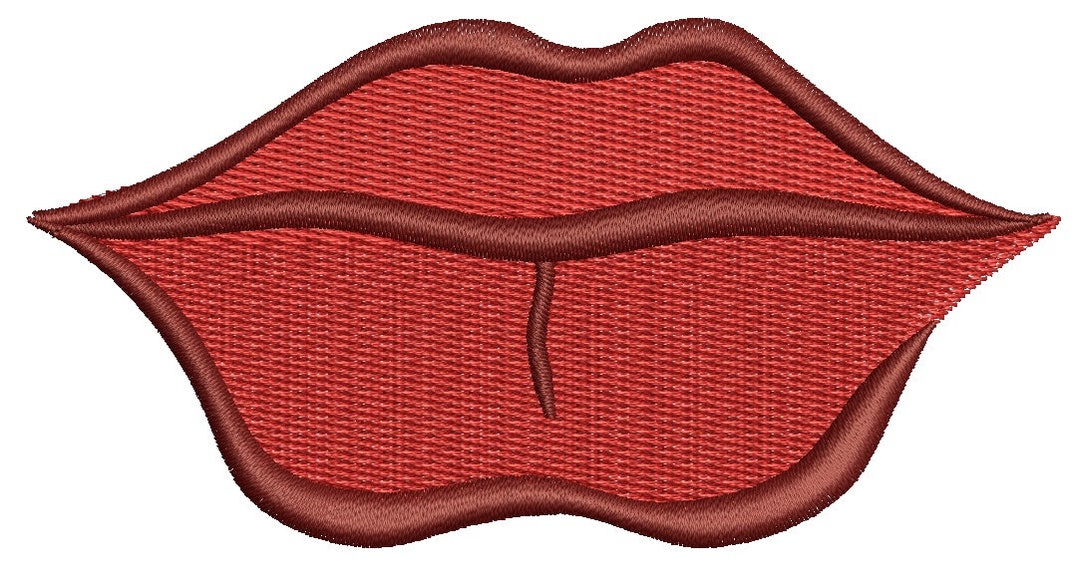 Lips Machine Embroidery Design, This is Not a Real Product, These Are ...