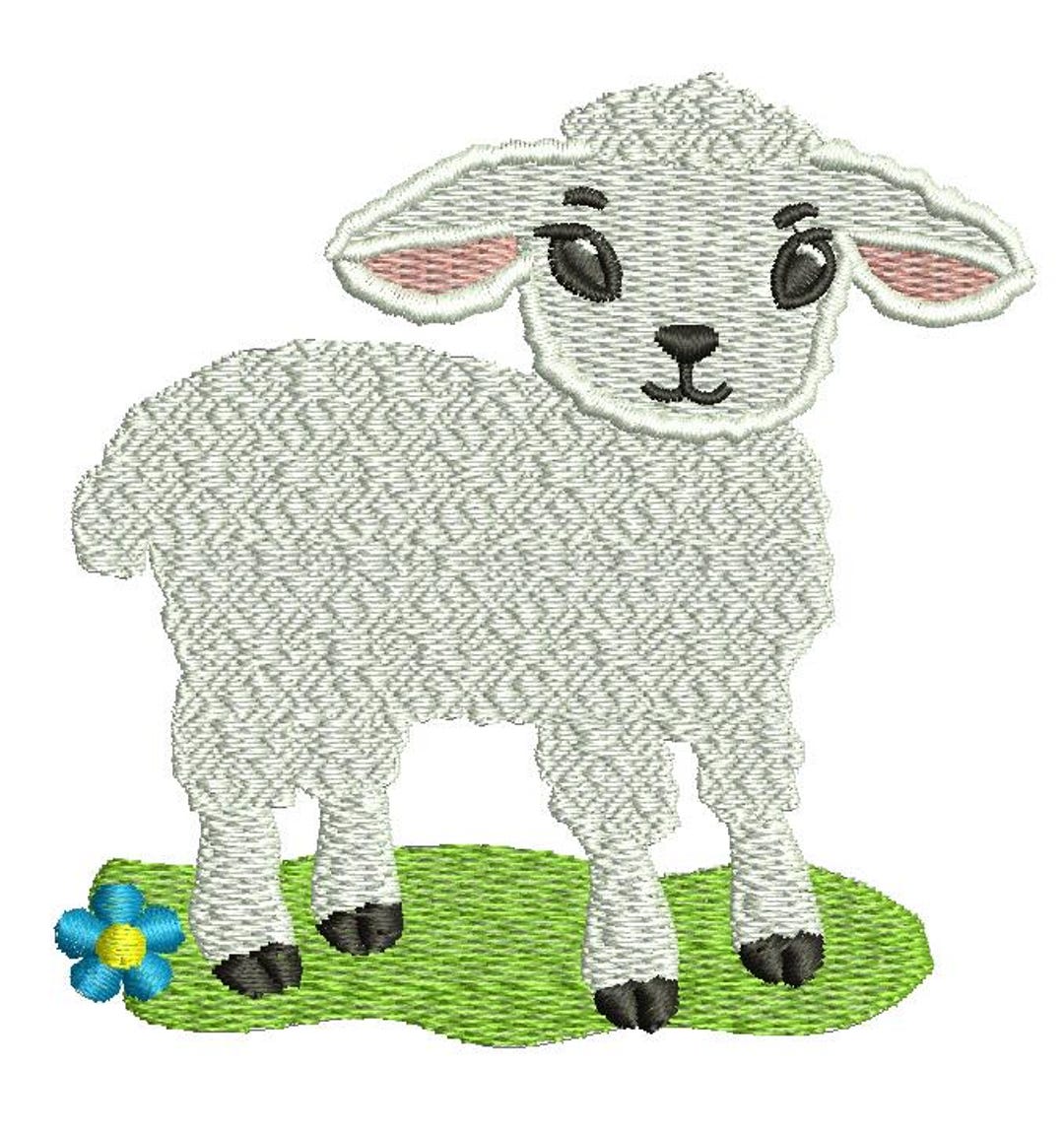 Lamb Machine Embroidery Design, This is Not a Real Product, These Are ...