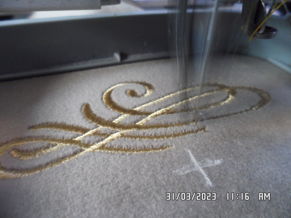 Curlicue Monogram Border Machine Embroidery Design (digital Files) - Etsy