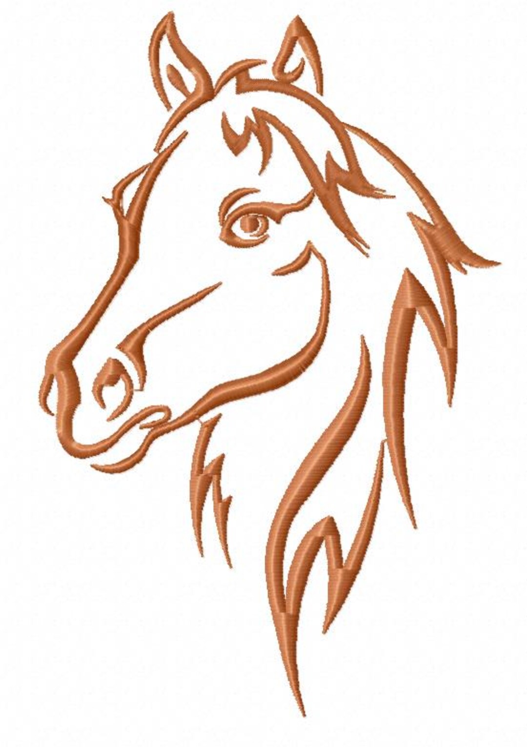 A Horse's Head Machine Embroidery Design, This is Not a Real Product ...