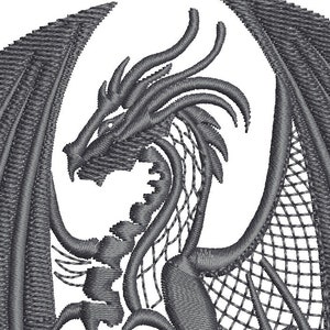 Oriental Dragon With Wings, Machine Embroidery Design (digital Files ...