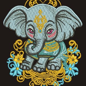 Baby Elephant Machine Embroidery Design, This is Not a Real Product ...