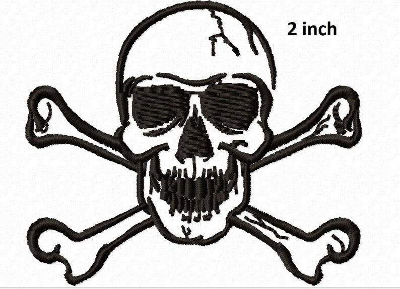Skull and Bones Machine Embroidery Design This is Not a Real - Etsy