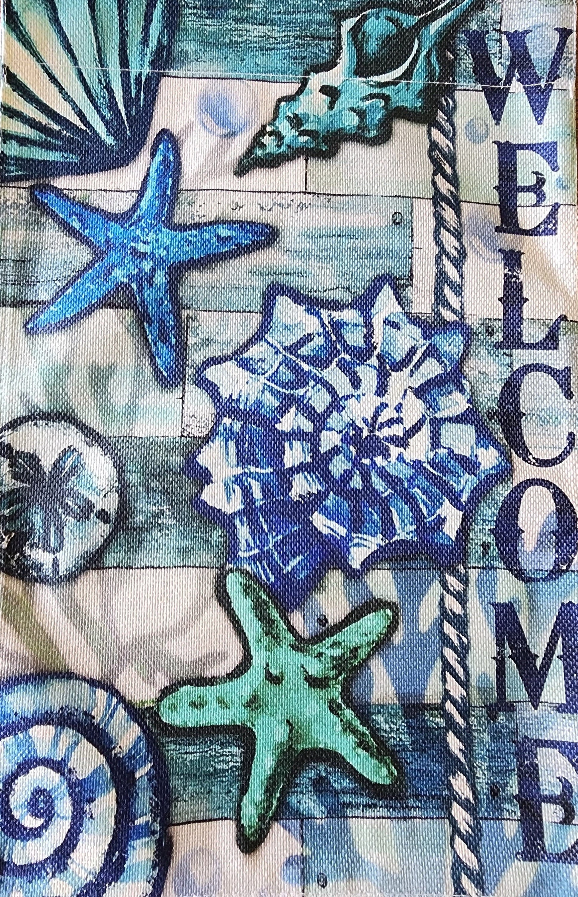 Seashells Starfish Garden Decor Banner Flag - Etsy