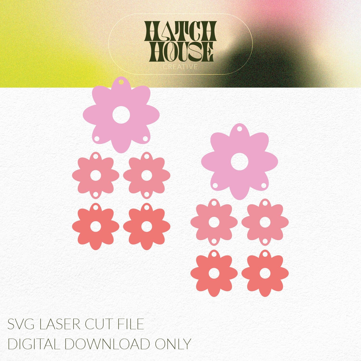 Daisy Dangle Cute Earrings SVG Cut File | Digital Download - Etsy