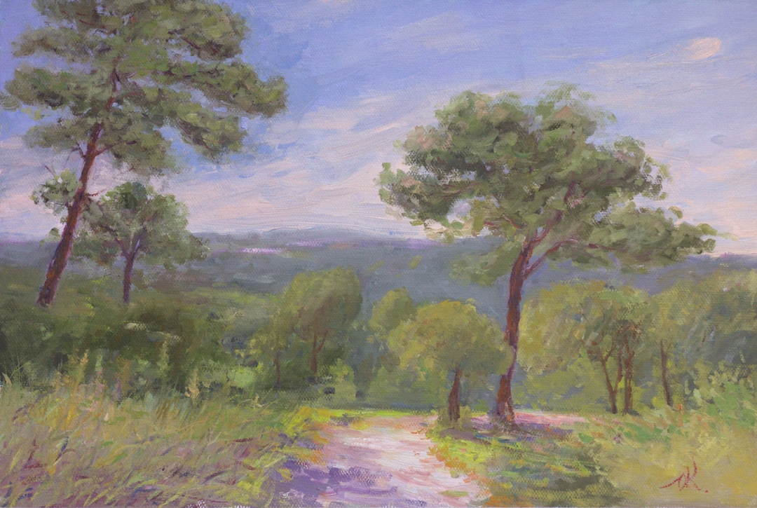 Carmel Mountain Oil Painting, Israeli Summer Landscape Art - Etsy
