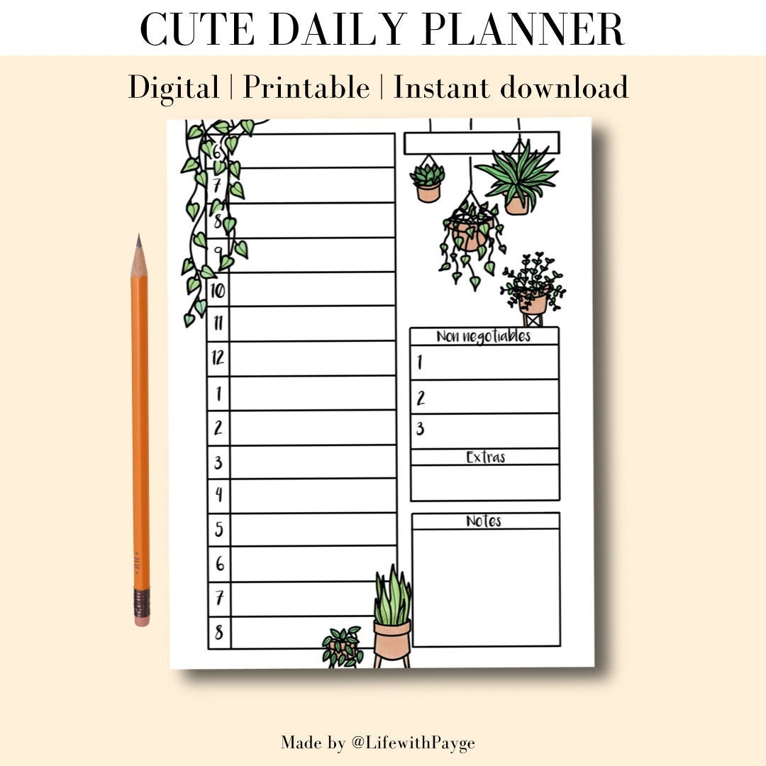 2023 Daily Planner, Printable Daily Planner, Digital Daily Planner ...