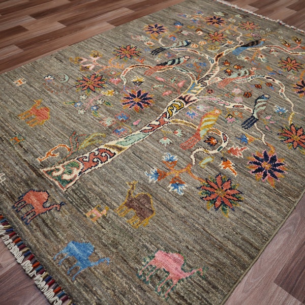 Hand Knotted Rug - Etsy
