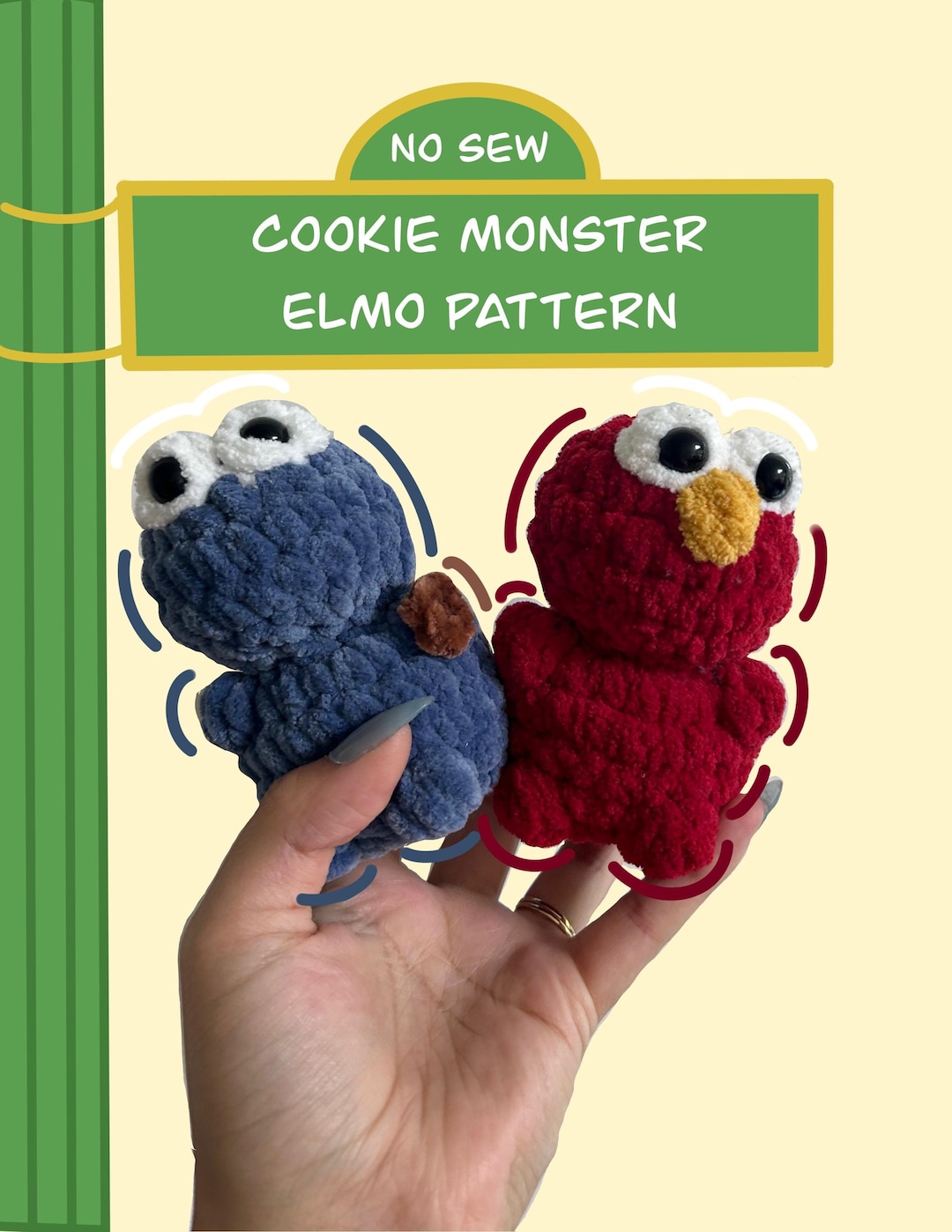 PATTERN!!! No Sew Crochet Pocket Character Puppet Pattern| Crochet ...