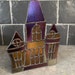 Spooky Haunted House Stained Glass Tea Light Candle Holder Iridsecent ...