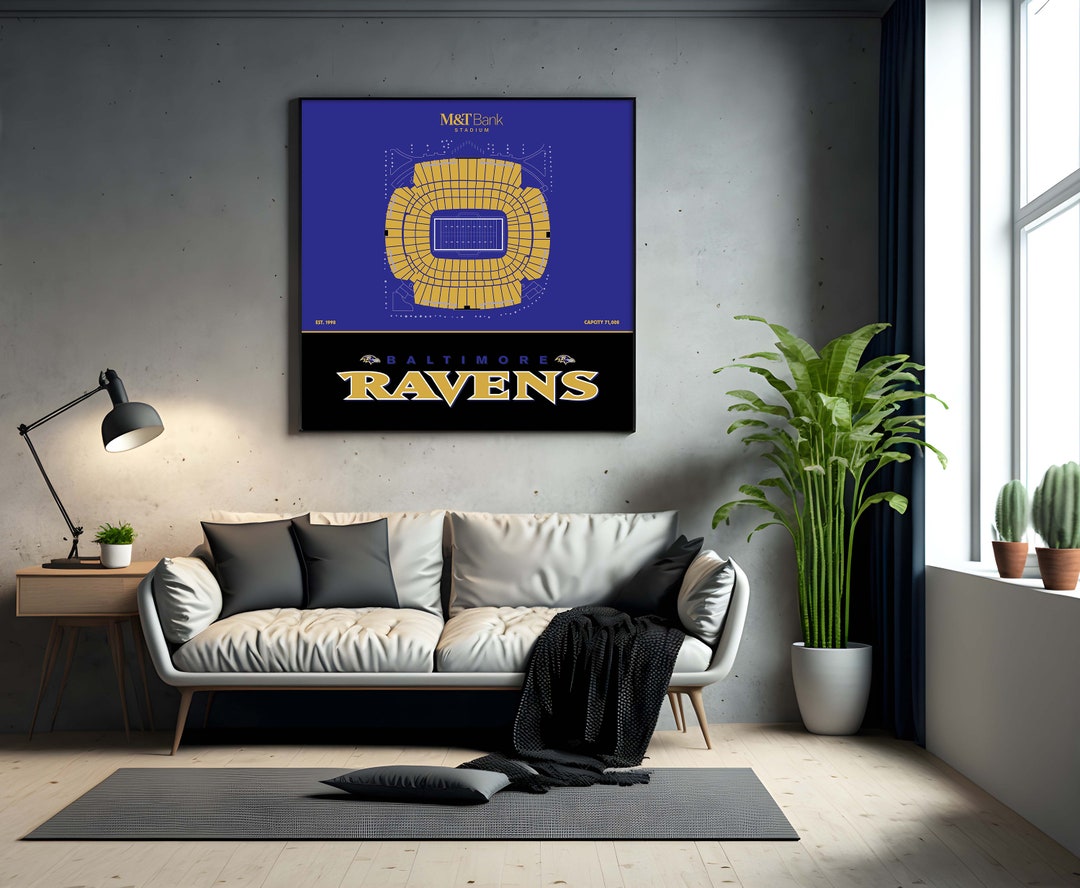 M&T Bank Stadium, Baltimore Ravens Poster, Modern Football Poster. - Etsy