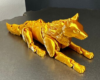 Articulated 3D Printed Wolf, Fidget Toy, Desk Toy, Flexi Animal - Etsy